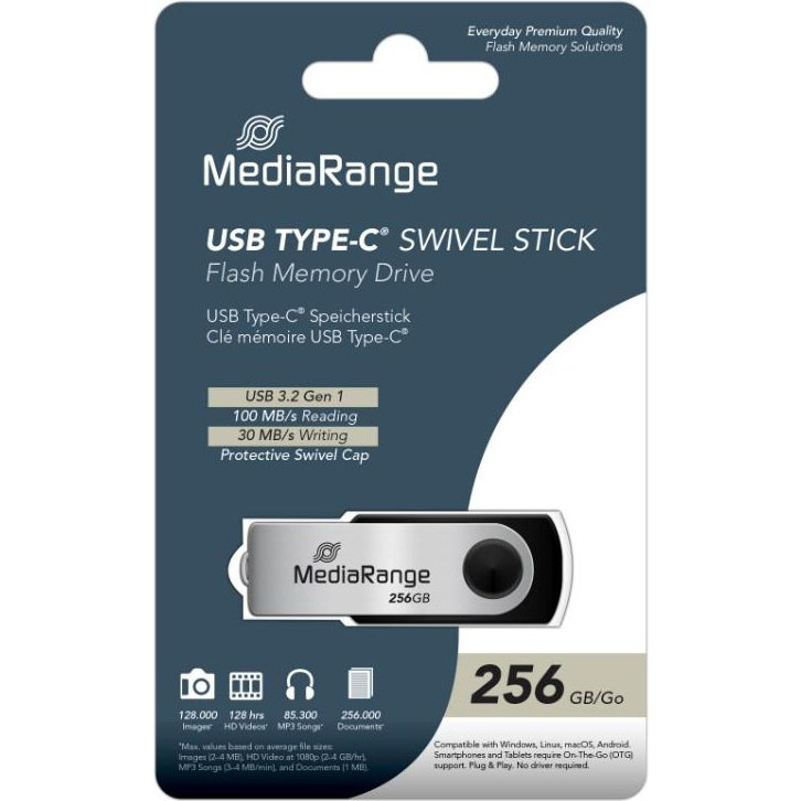 USB Sticks 256GB MediaRange 3.0 (USB 3.2 Gen 1) | BestPrice.gr