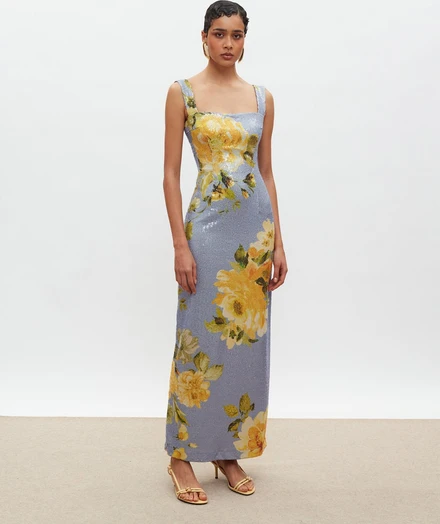 Mix & Match Kali Maxi Καλοκαιρινό Φόρεμα για Γάμο / Βάπτιση Floral ...