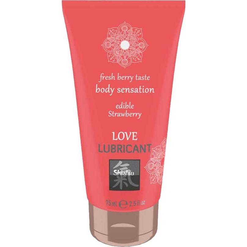 Shiatsu Love Edible Strawberry Λιπαντικό Gel Νερού Κόλπου & Πρωκτού ...
