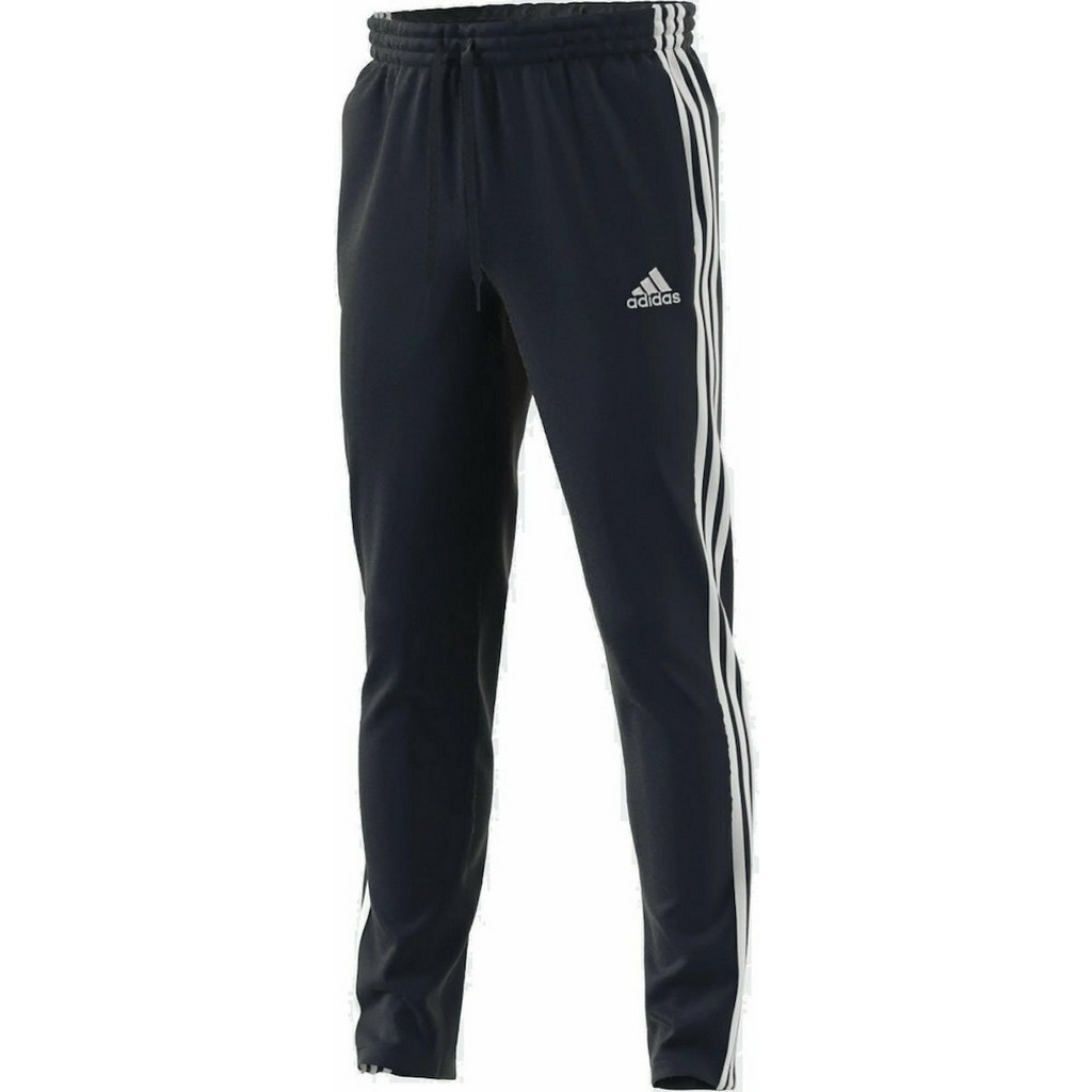 Adidas Essentials Single Jersey Tapered Ανδρικό Παντελόνι Φόρμας με Λάστιχο Μαύρο 3-Stripes ...
