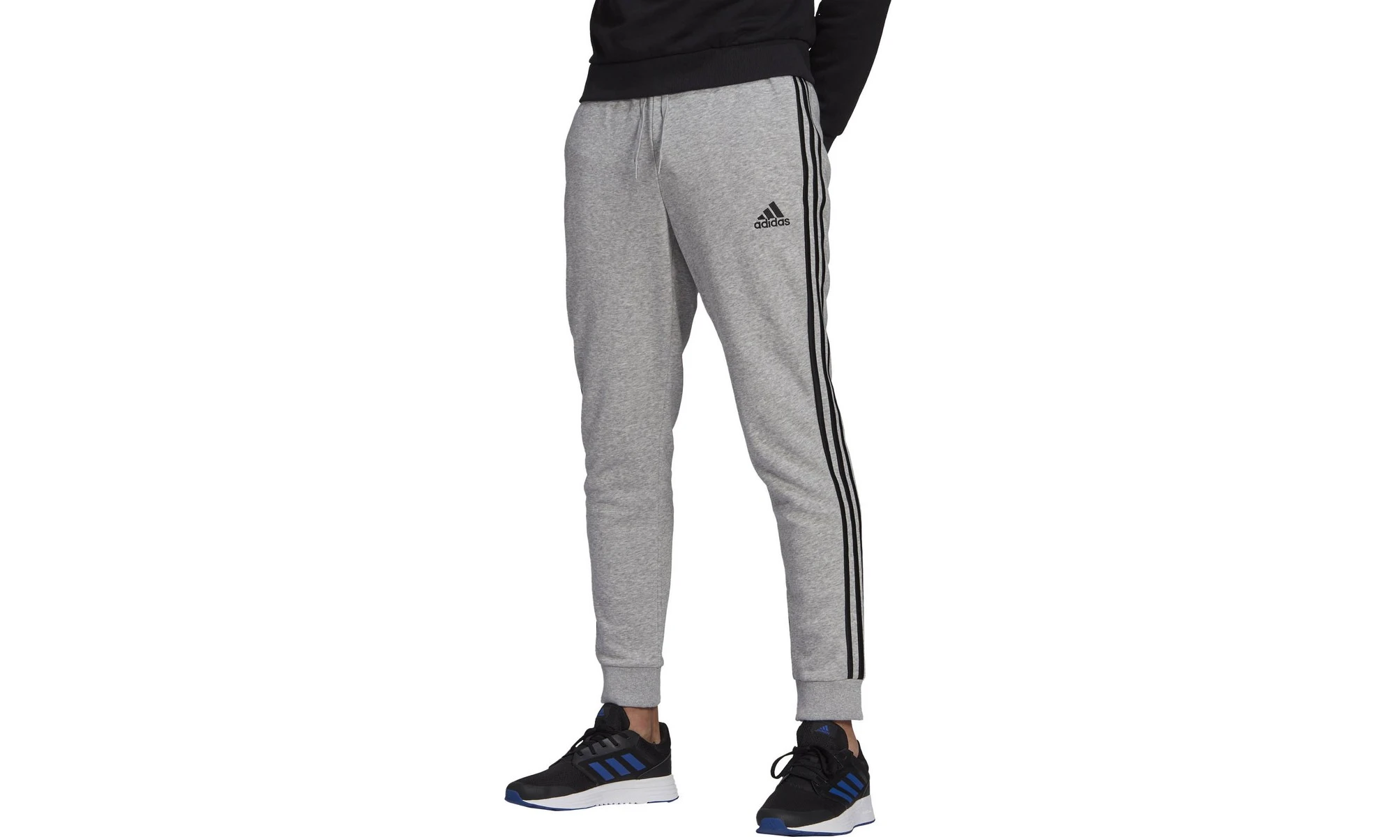 Adidas Performance Essentials Ανδρικό Παντελόνι Φόρμας Fleece με Λάστιχο Γκρι GK8824 | BestPrice.gr