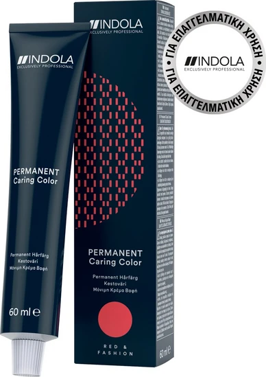 Indola Permanent Caring Color 5.60 Καστανό Ανοιχτό Κόκκινο Φυσικό ...