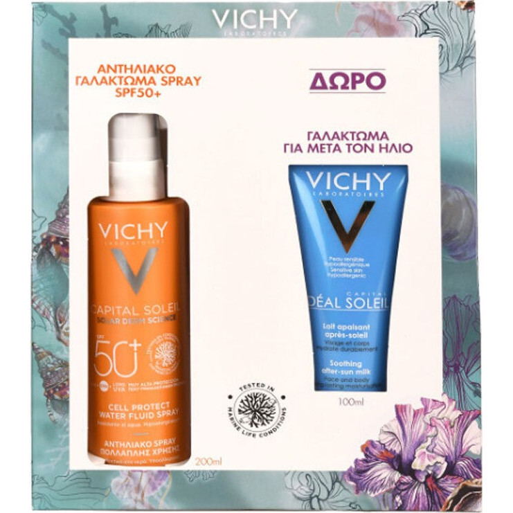 Vichy Capital Soleil Cell Protect Spray SPF50 200ml + Ideal Soleil ...