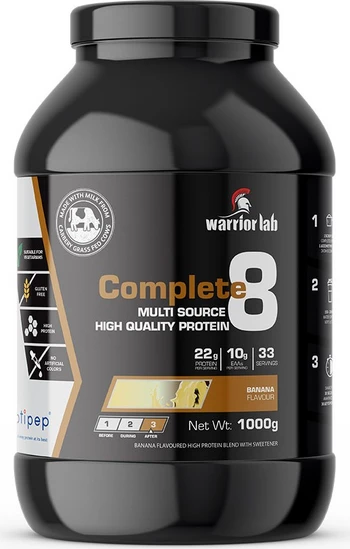 Warriorlab Complete 8 Vanilla Πρωτεΐνη Ορού Γάλακτος Γράμμωσης Χωρίς Γλουτένη 1kg | BestPrice.gr
