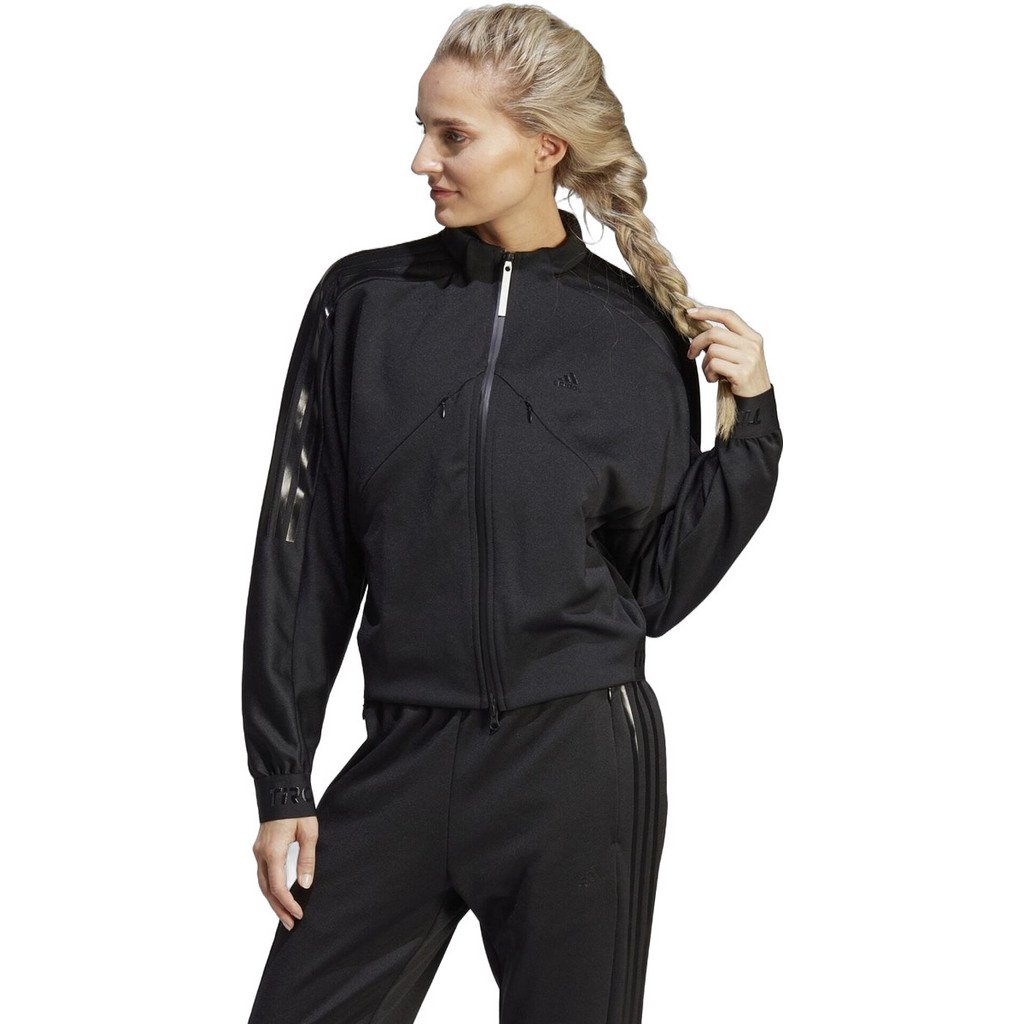 Adidas Tiro Γυναικεία Ζακέτα Φούτερ Κοντή με Φερμουάρ Μαύρη Suit-Up ...