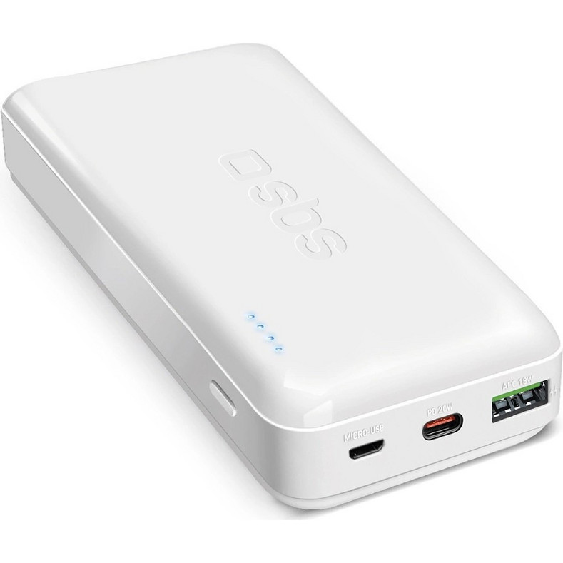 SBS Power Bank 20000mAh 20W με Θύρα USB-A & Θύρα USB-C Power Delivery ...