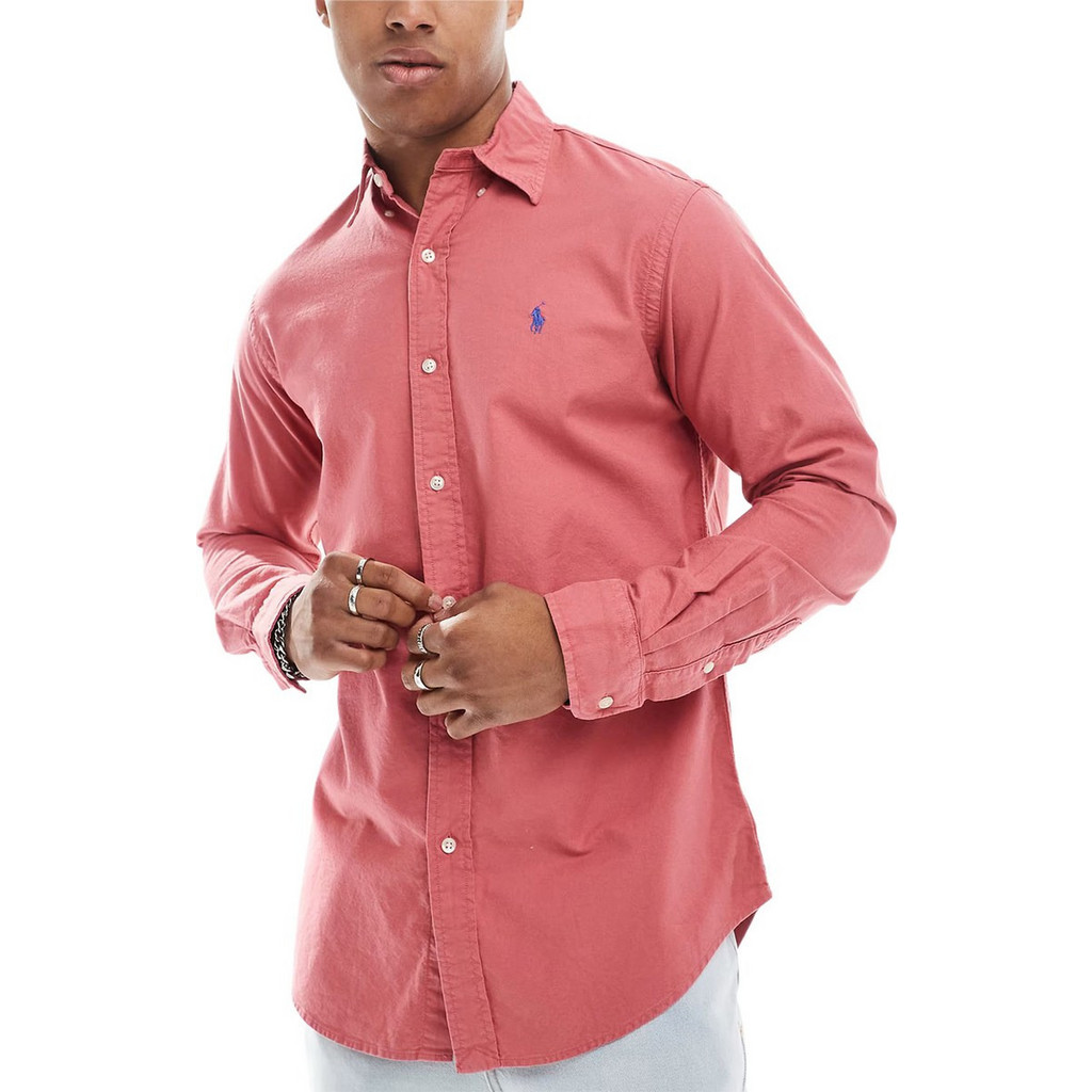 Polo Ralph Lauren Ανδρικό Πουκάμισο Βαμβακερό Μακρυμάνικο Slim Fit ...