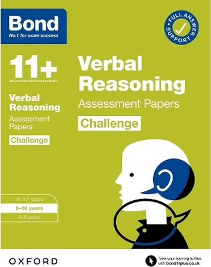 Bond 11+ Verbal Reasoning Challenge Assessment Papers 9-10 years ...