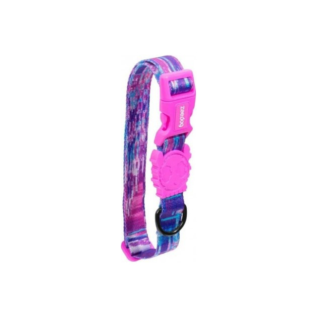 Zee.Dog Glitch Κολάρο Σκύλου Μωβ Ροζ 2.5x45-70cm | BestPrice.gr