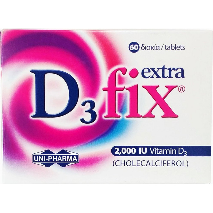 Uni-Pharma D3 Fix Extra 2000iu 60 Ταμπλέτες | BestPrice.gr