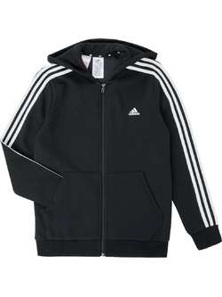 Adidas Essentials 3-Stripes Παιδική Ζακέτα Fleece με Κουκούλα και ...