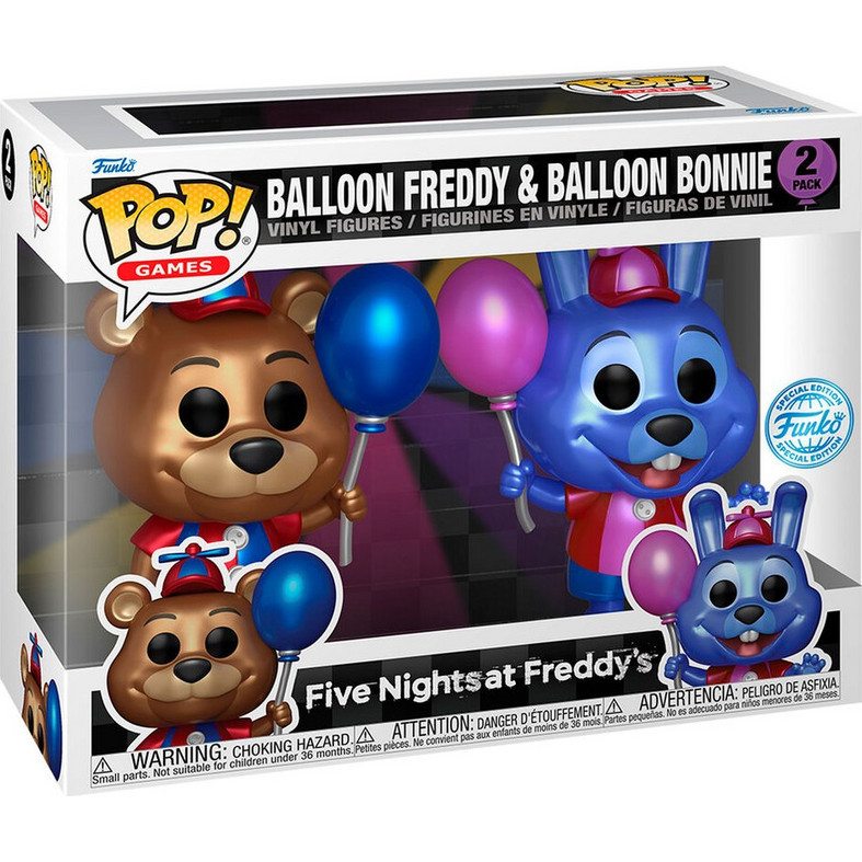 Funko Pop! Games Balloon Freddy & Balloon Bonnie 2-Pack Five Nights At ...