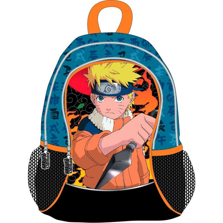 Naruto Shippuden Kunai Σχολική Τσάντα Πλάτης Δημοτικού Πετρόλ Μαύρη ...