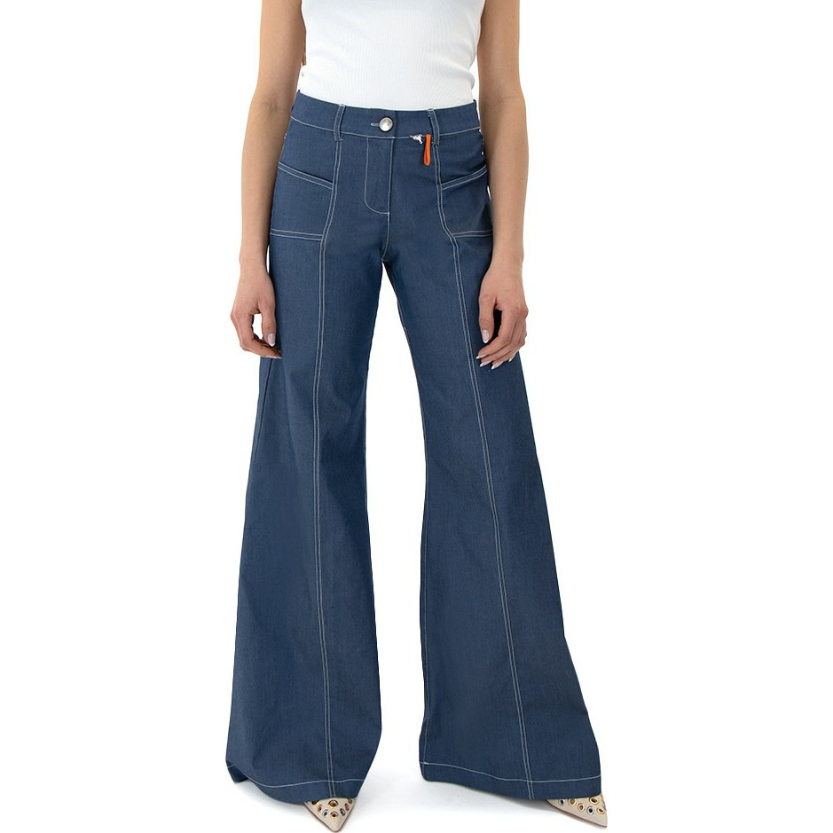 C. Manolo Ψηλόμεσο Γυναικείο Τζιν Παντελόνι Bootcut Εφαρμογή Καμπάνα ...