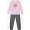 Pretty Baby Παιδική Πιτζάμα Βαμβακερή Χειμωνιάτικη Ροζ Γκρι 64812 ...