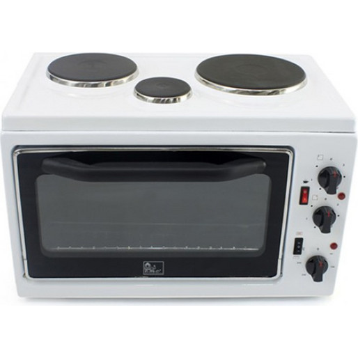 Pitsilos M3C White Ηλεκτρικό Φουρνάκι 24lt με 3 Εστίες και Grill ...