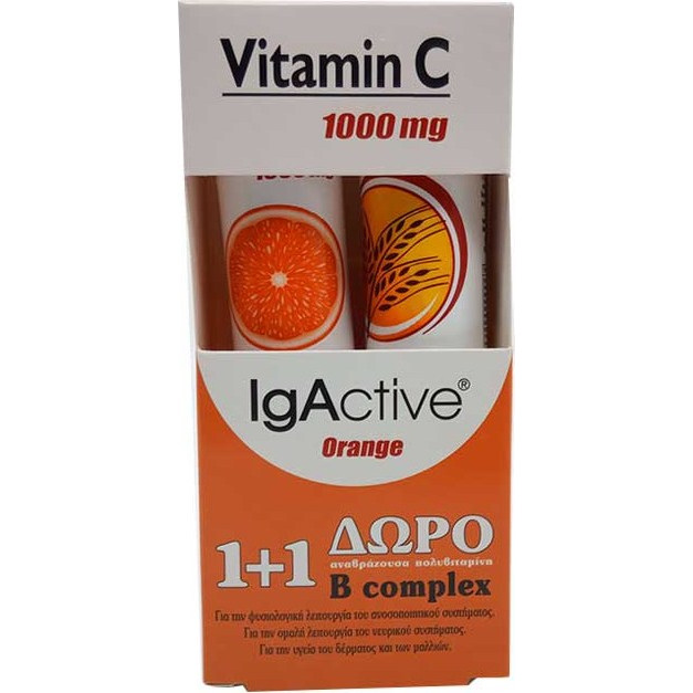 IgActive Vitamin C 1000mg 20s + B Complex 20 Αναβράζοντα Δισκία | BestPrice.gr