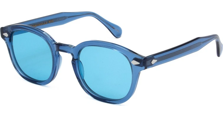 Moscot Lemtosh Blue Γυναικεία Γυαλιά Ηλίου Στρογγυλά Κοκάλινα Μπλε με ...