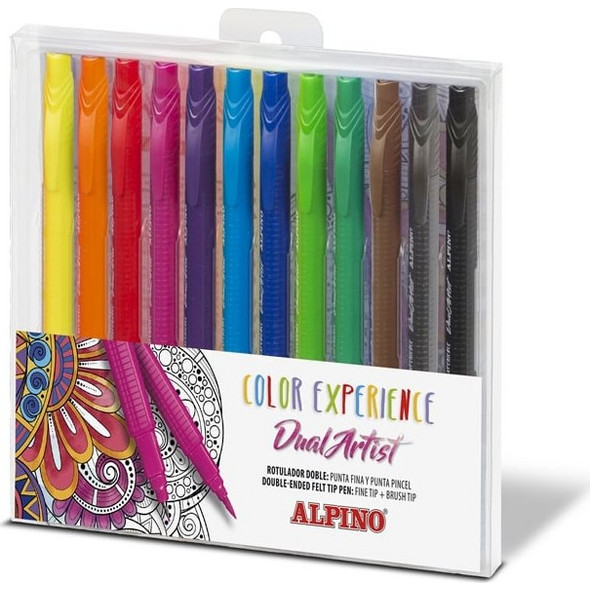 Alpino Color Experience Dual Artist Μαρκαδόροι Ζωγραφικής Σετ 12 ...