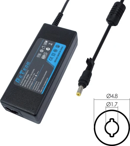 Detech Φορτιστής Laptop 24W 9.5V 2.31A για Asus με Ενσωματωμένο Καλώδιο ...