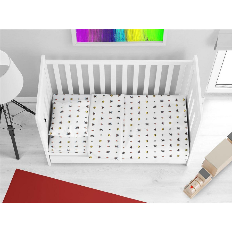 Dimcol Looney Tunes 38 Βρεφικό Σεντόνι Κούνιας Φανελένιο με Λάστιχο ...