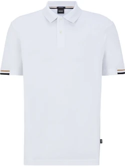 Hugo Boss Parlay Ανδρική Μπλούζα Polo Κοντομάνικη Λευκή 50515596-100 ...