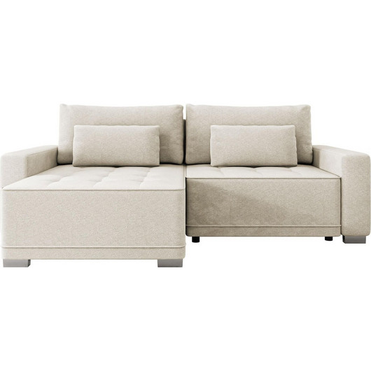 PoliHome Zeus M Γωνιακός Καναπές Κρεβάτι με Αποθηκευτικό Χώρο Εκρού 238x160x93cm 162890649 ...