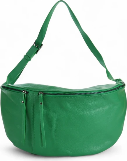 Passaggio Leather Γυναικείο Τσαντάκι Χιαστί Δερμάτινο Πράσινο με Στενό ...
