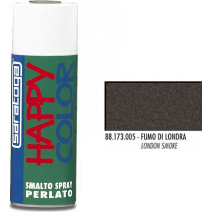 Saratoga Happy Color Σπρέι Βαφής Μαύρο Μεταλλιζέ 400ml | BestPrice.gr