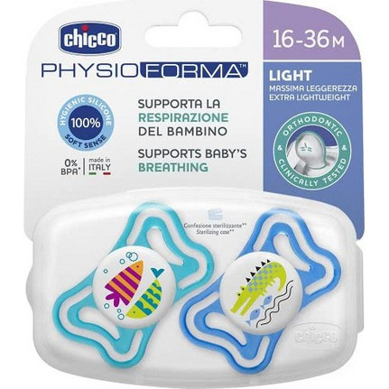 Chicco PhysioForma Light Ανατομικές Ορθοδοντικές Πιπίλες Σιλικόνης 16 ...