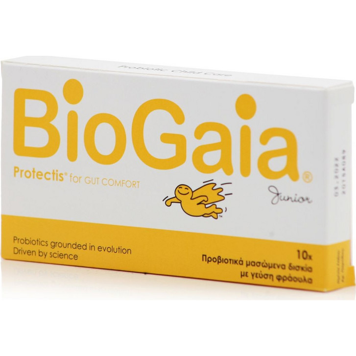 BioGaia Protectis Junior Προβιοτικά για Βρέφη 10 Μασώμενα Δισκία ...