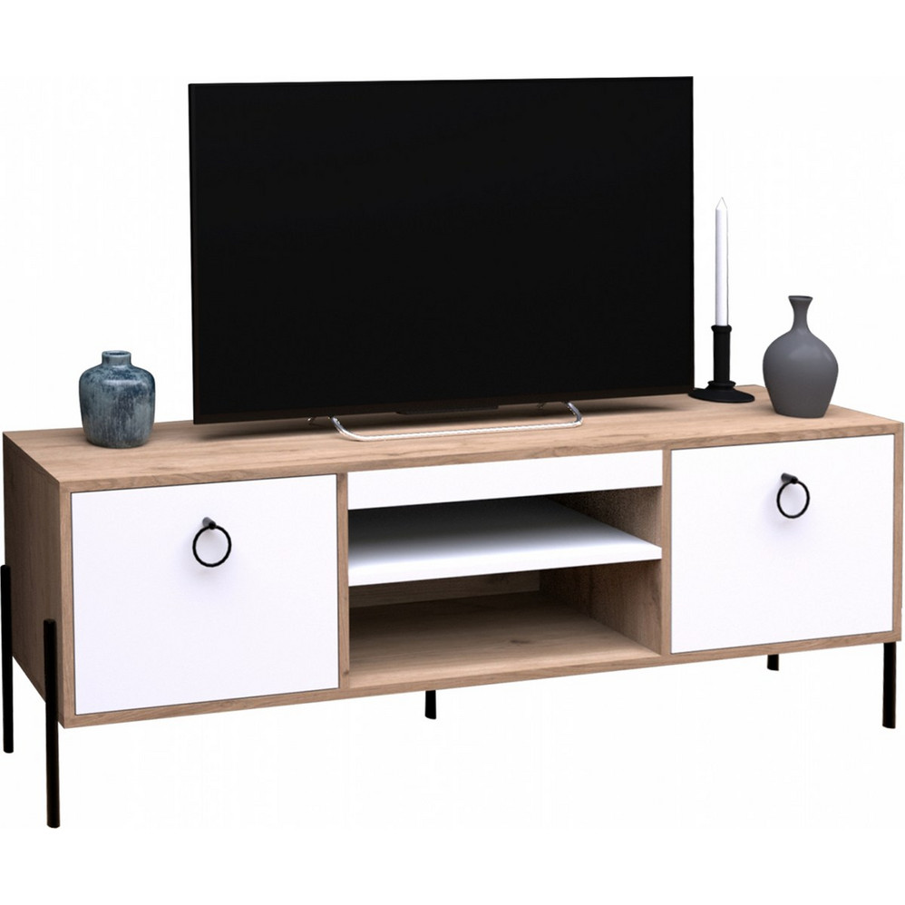 HomeMarkt Έπιπλο Τηλεόρασης Ξύλινο Καρυδί Μ160xΠ35xΥ56cm HM9245.01 ...