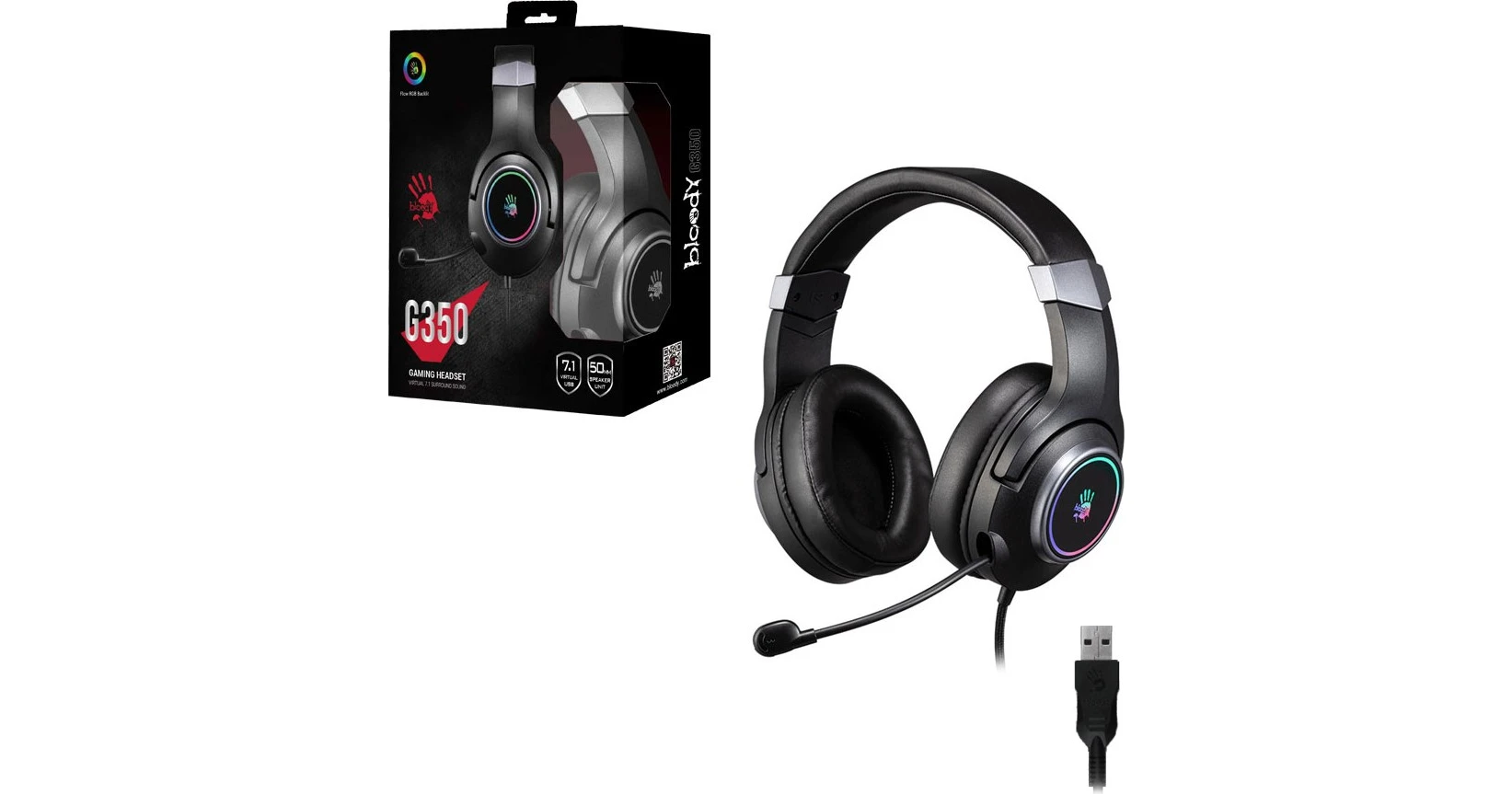 Bloody G350 Gaming Headset Over Ear Black | BestPrice.gr