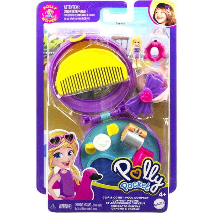 Mattel Polly Pocket Mini Ο Κόσμος Της Polly με Χτένα & Κλιπ για τα ...