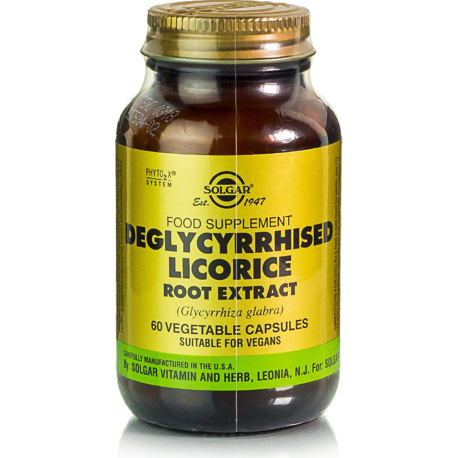 Solgar Deglycyrrhised Licorice Root Extract 60 Κάψουλες | BestPrice.gr