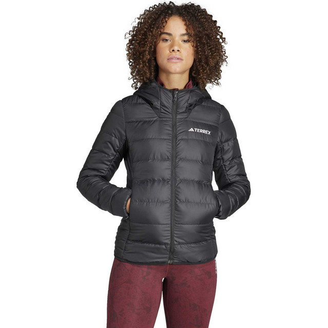 Adidas Terrex Multi Γυναικείο Μπουφάν Χειμωνιάτικο Puffer Κοντό Μαύρο ...