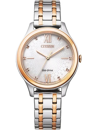 Citizen Elegance Γυναικείο Ρολόι με Ασημί Μεταλλικό Μπρασελέ ER0216-59D ...