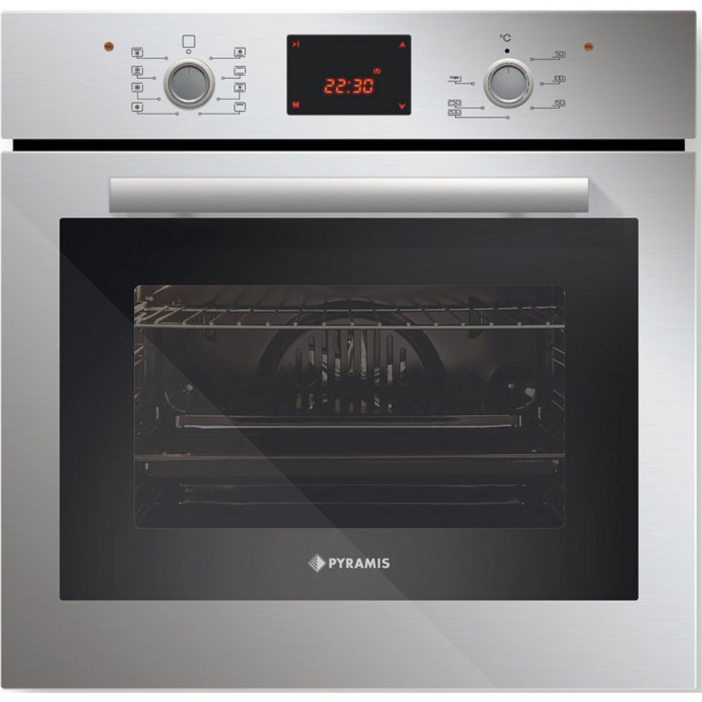 Pyramis 60ΑΠ 1065 Inox Φούρνος Ηλεκτρικός Άνω Πάγκου 66lt 59.5cm ...
