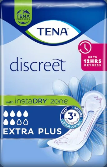 Tena Discreet Extra Plus Σερβιέτες Ακράτειας 6 Σταγόνες 16τμχ ...