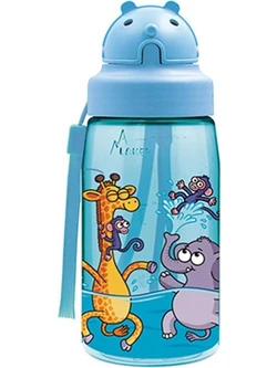 Laken Βραδύπους Παιδικό Παγούρι Πλαστικό BPA Free με Καλαμάκι Γαλάζιο ...