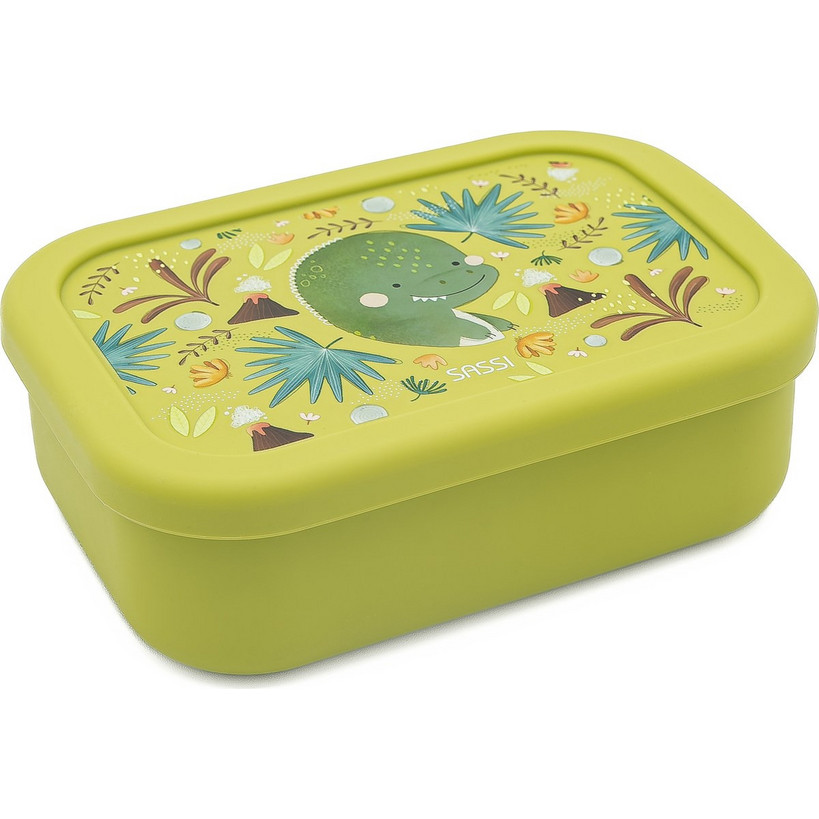 Sassi Cracky The Dinosaur Παιδικό Δοχείο Φαγητού Σιλικόνης Lime 650ml | BestPrice.gr