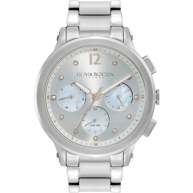 Olivia Burton Γυναικείο Ρολόι με Ασημί Μεταλλικό Μπρασελέ 24000065 ...