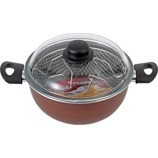 Keystone με Pyrex Καπάκι Κατσαρόλα Αλουμινίου Φριτέζα Αντικολλητική ...