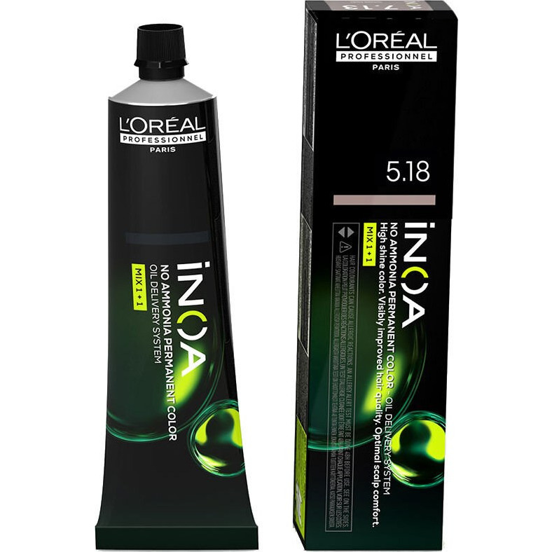 L'Oreal Professionnel Inoa No Ammonia 5.18 Μόνιμη Βαφή Μαλλιών Χωρίς ...