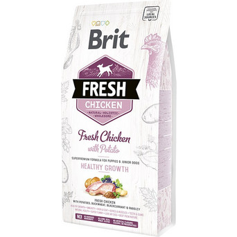 Brit Fresh Chicken Junior Healthy Growth 12kg | BestPrice.gr