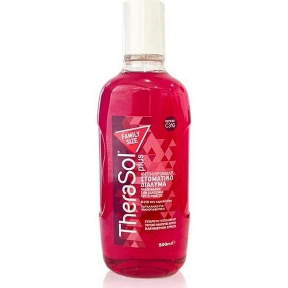 Therasol Plus Cherry Στοματικό Διάλυμα Κατά της Ουλίτιδας 500ml ...