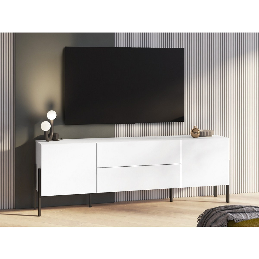 Furniture1 Έπιπλο Τηλεόρασης Μοριοσανίδα Άσπρο Μ200xΠ40xΥ69.9cm Etsore ...