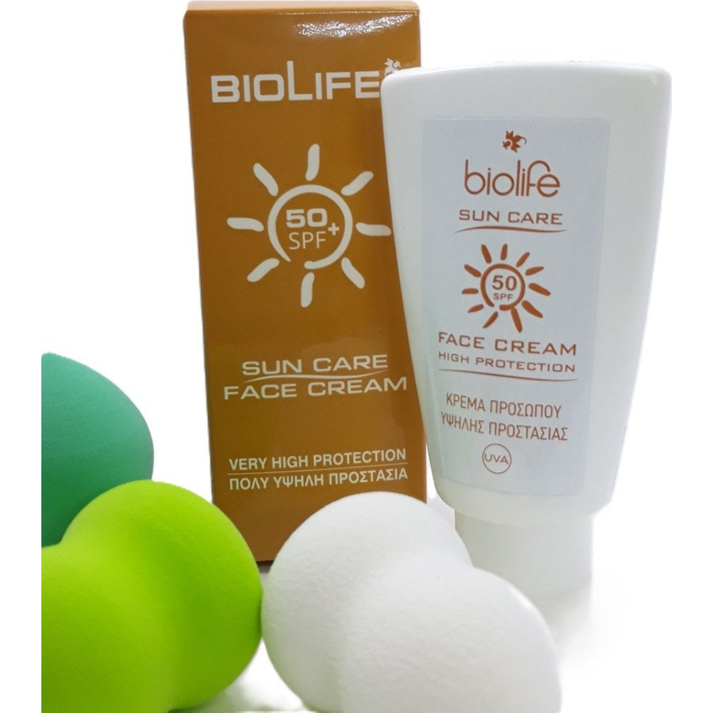 Biolife Sun Care Αντηλιακή Κρέμα Προσώπου SPF50+ 50ml | BestPrice.gr