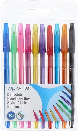 Topwrite Σετ Στυλό Διαρκείας Πολύχρωμο 10τμχ | BestPrice.gr