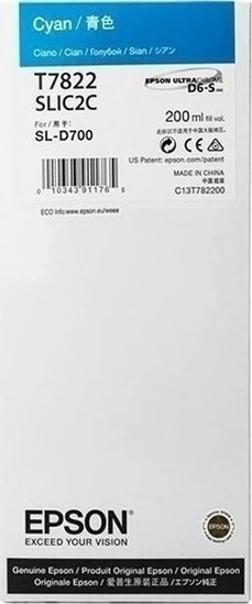 Epson T7822 Cyan Μελάνι Εκτυπωτή Inkjet C13T782200 | BestPrice.gr
